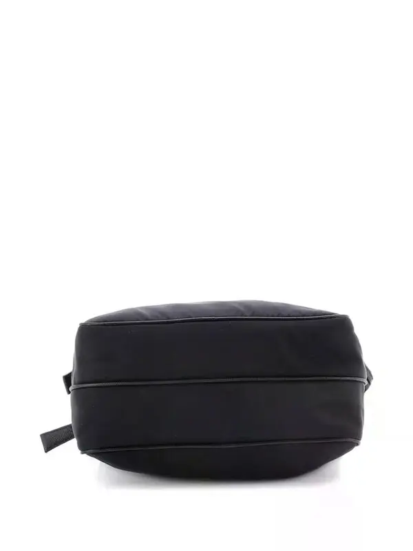Prada Re-edition 1978 Front Pocket Re-nylon Mini Shoulder Bag With Saffiano Leather - Black