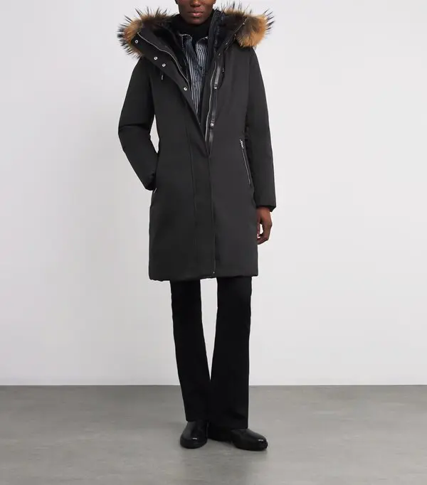 Mackage Down-filled Nordic Tech Coat With Fox Fur Trim