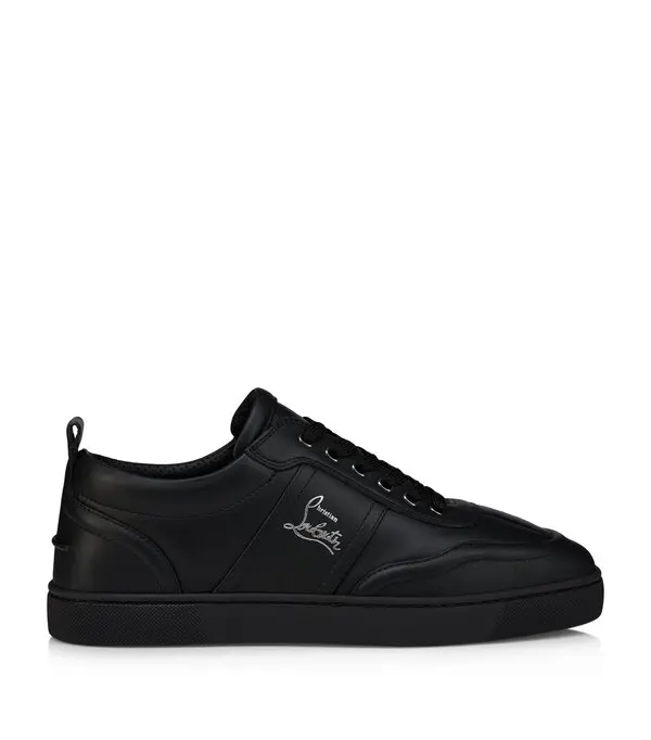 CHRISTIAN LOUBOUTIN Retero Leather Low-top Sneakers - Black