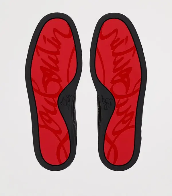 CHRISTIAN LOUBOUTIN Retero Leather Low-top Sneakers - Black