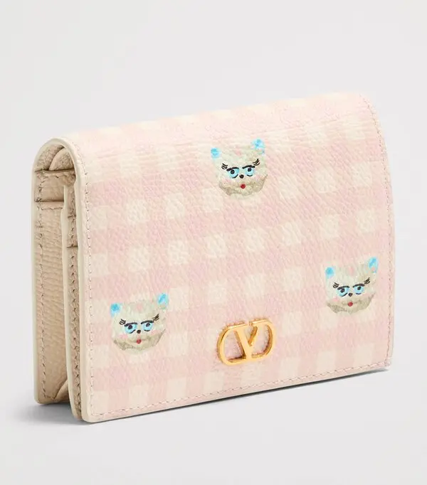 Valentino Garavani Leather Le Chat De La Maison Wallet