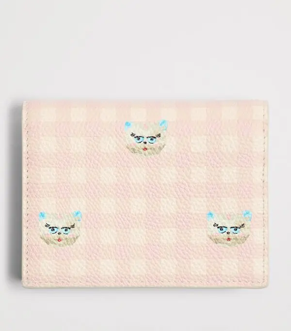 Valentino Garavani Leather Le Chat De La Maison Wallet