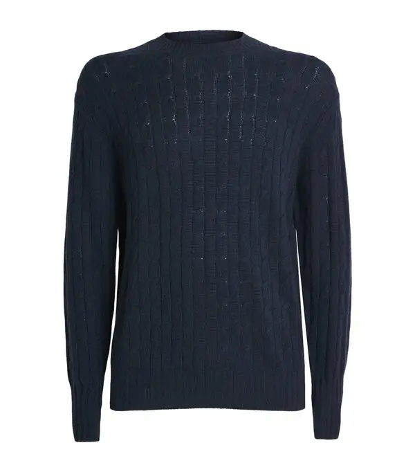 N.peal Organic Cashmere Cable-knit Thames Sweater
