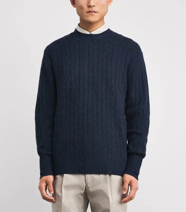 N.peal Organic Cashmere Cable-knit Thames Sweater