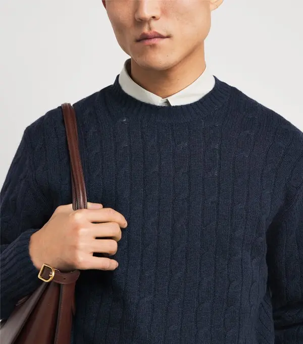 N.peal Organic Cashmere Cable-knit Thames Sweater