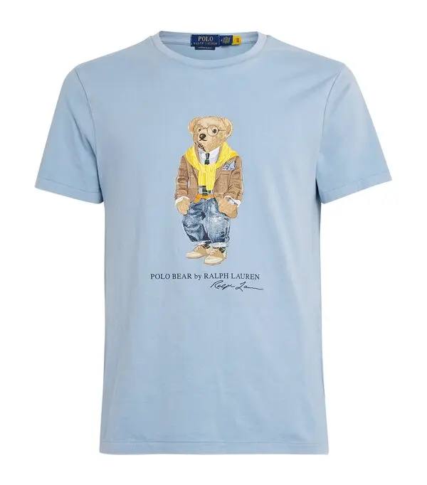 Polo Ralph Lauren Cotton Custom Fit Polo Bear T-shirt - Blue