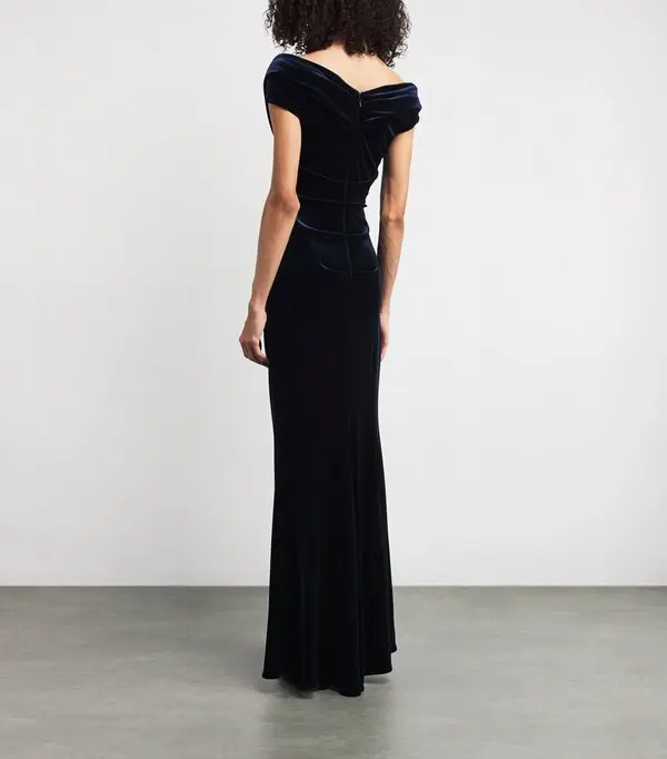 Talbot Runhof Velvet Donavan Maxi Dress