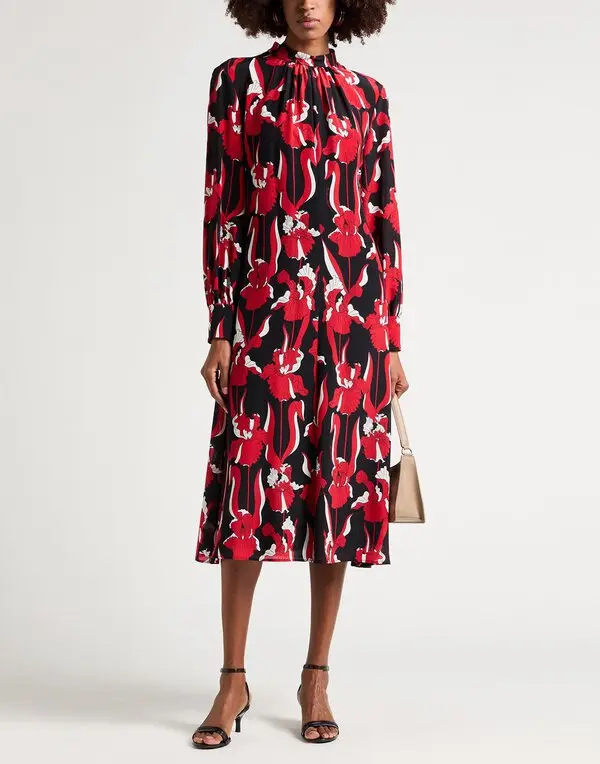 Moschino Floral-print Silk Midi Dress