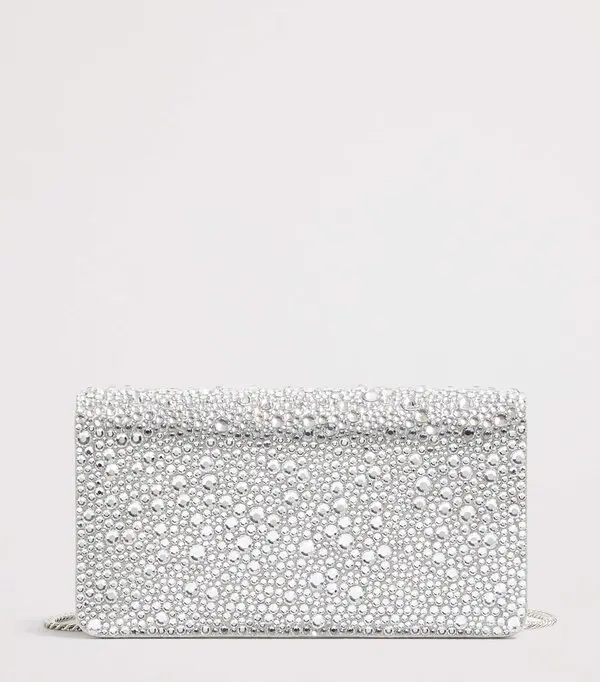 Valentino Garavani Mini Embellished Vlogo Signature Shoulder Bag - Silver