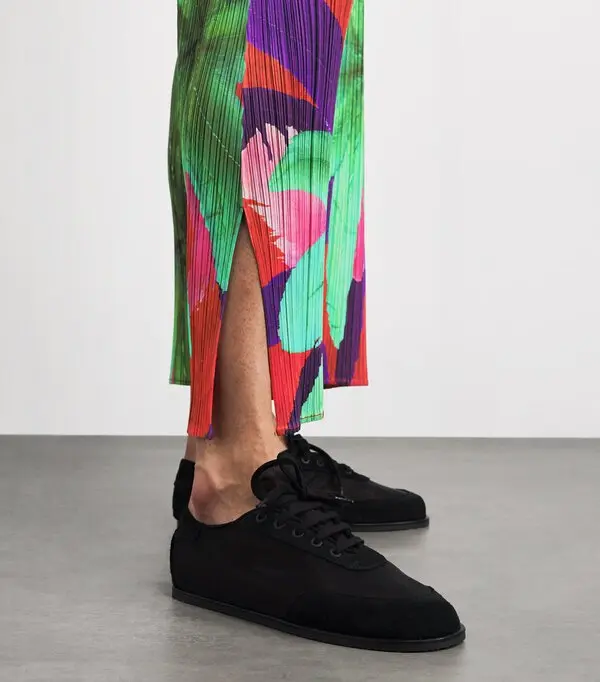 Issey Miyake Pleated Printed Trousers - Red