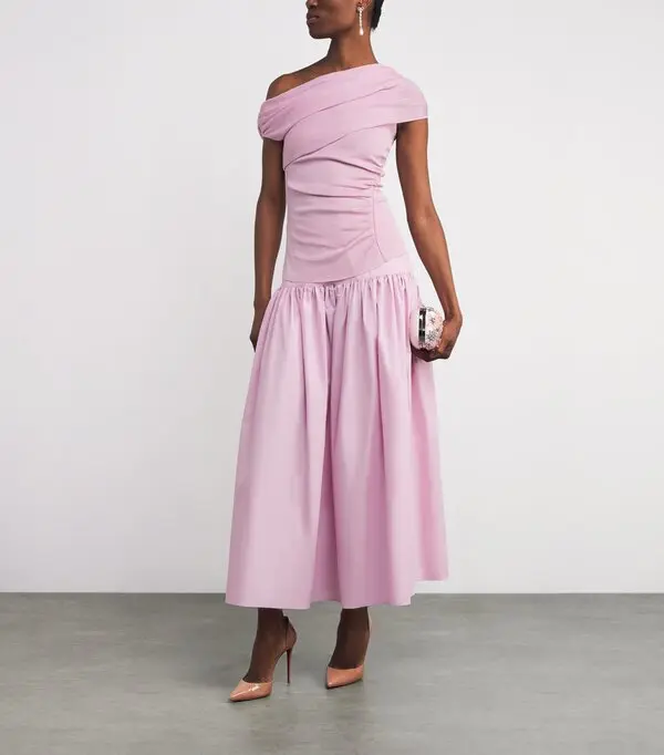 SELF-PORTRAIT Draped Maxi Dress
