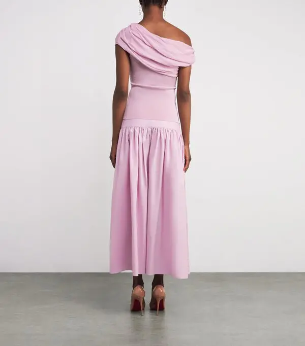 SELF-PORTRAIT Draped Maxi Dress