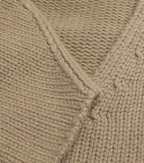 Soft Goat Cashmere Puff-sleeve Sweater - Green