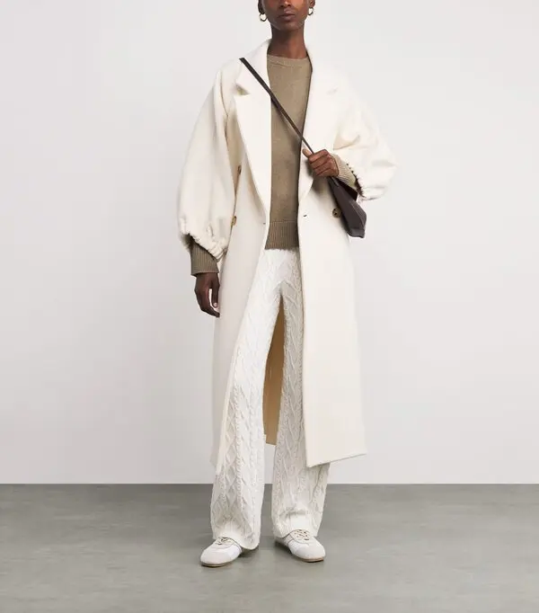 Soft Goat Cashmere Boyfriend Crew-neck Sweater - Green