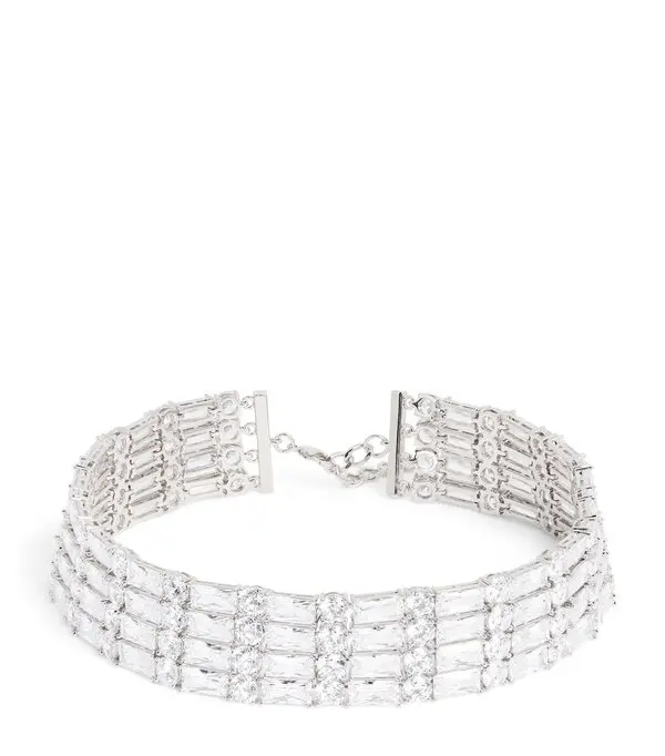 SELF-PORTRAIT Crystal Choker - Silver