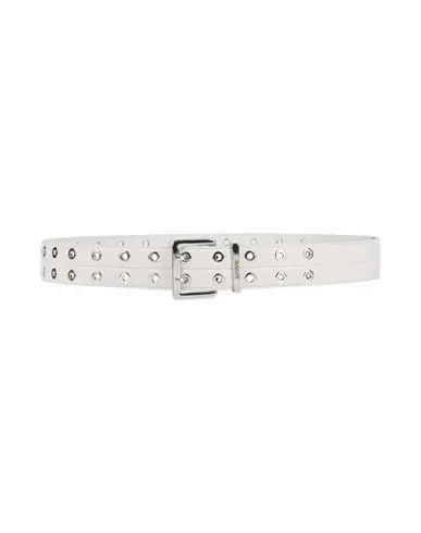 GANNI Belt With Logo Buckle - Grey