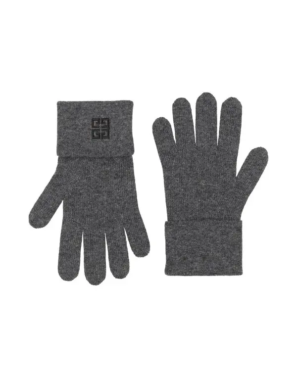 Givenchy Knitted Wool And Cashmere Gloves - Grey