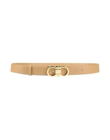 FERRAGAMO Donna H 30 Calfskin Belt - Beige