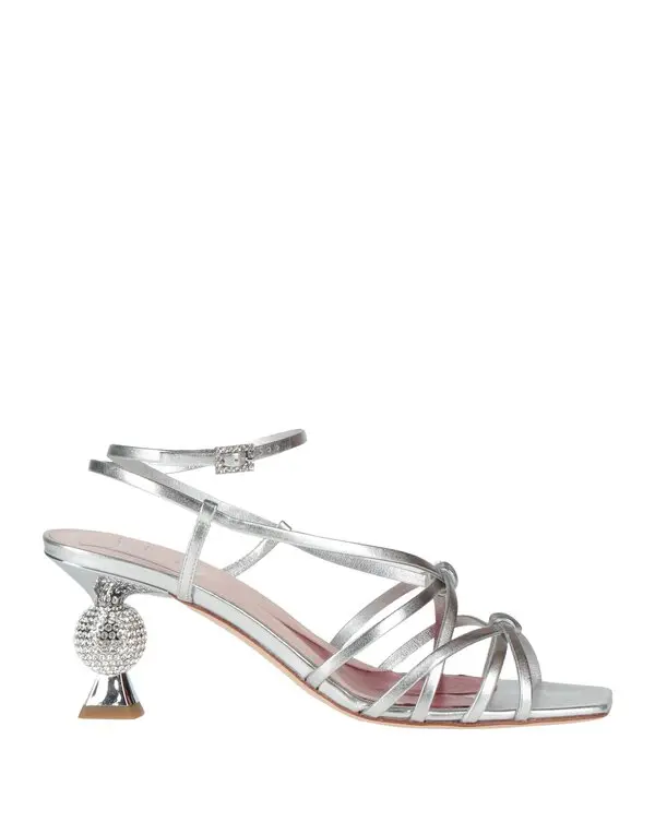 ROGER VIVIER Sandals In Leather With Appliqués And Crystals
