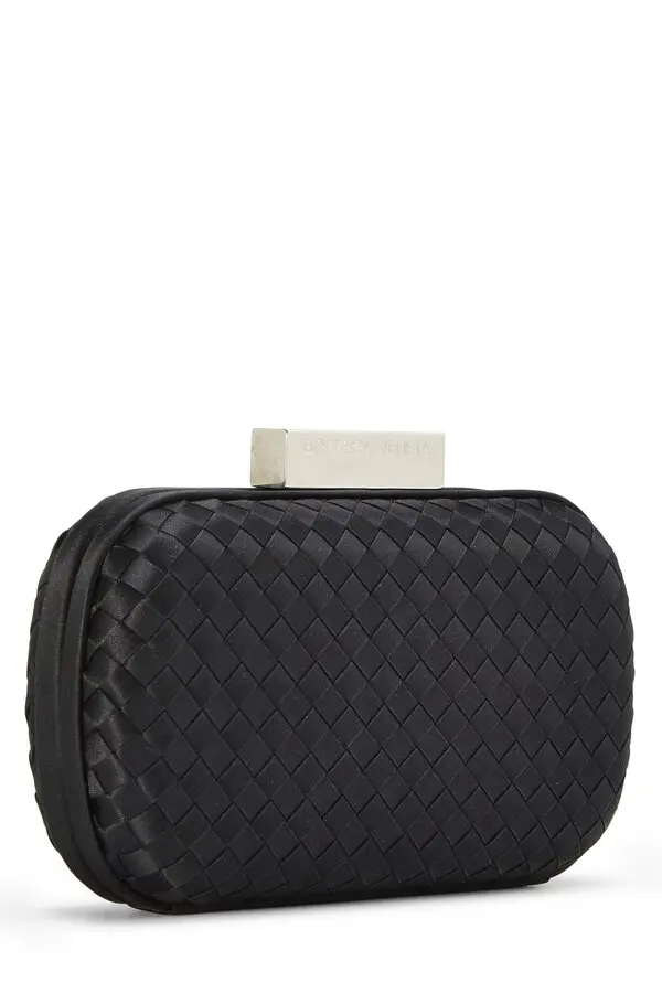 Bottega Veneta Intrecciato Satin Clasp Handle Clutch