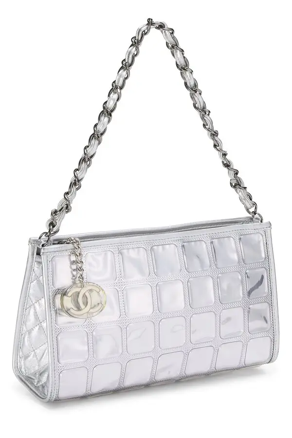 Chanel Metallic Quilted Leather Ice Cube Pochette