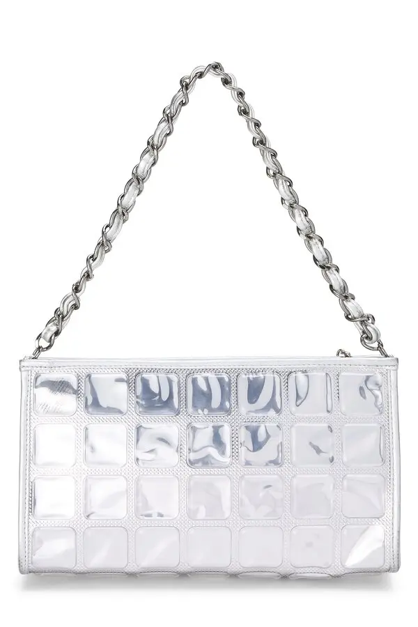 Chanel Metallic Quilted Leather Ice Cube Pochette