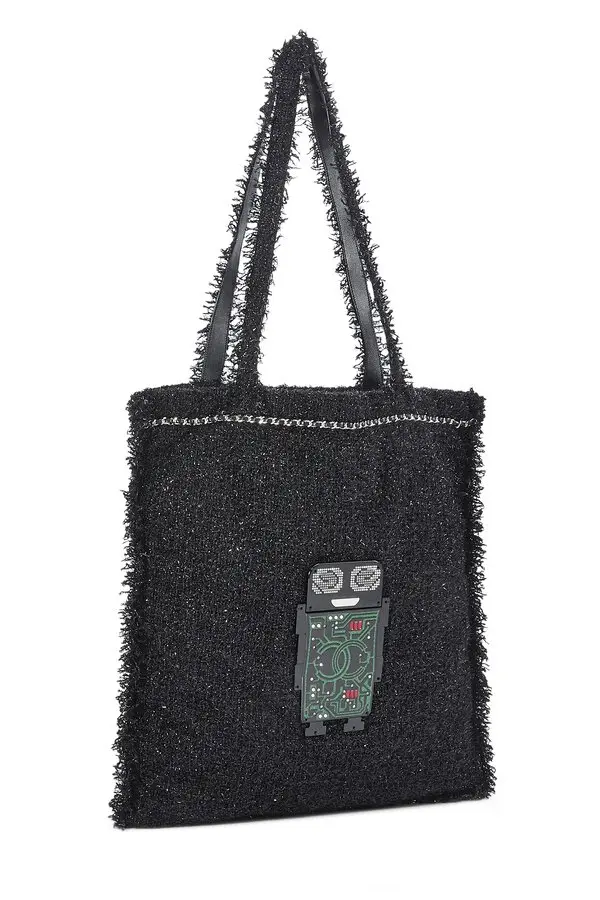 Chanel Tweed Robot Shopping Tote