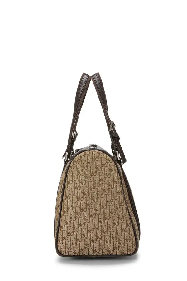 Dior Canvas Trotter Street Chic Boston Bag - Brown