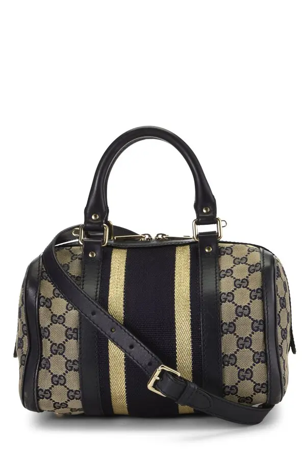 Gucci Original Gg Web Boston Bag