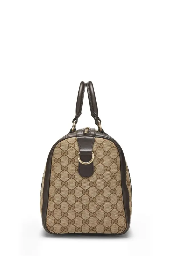 Gucci Original Gg Vintage Web Boston Bag - Brown