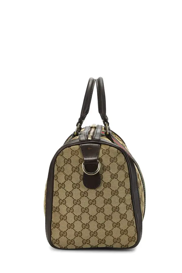 Gucci Original Gg Vintage Web Boston Bag - Brown