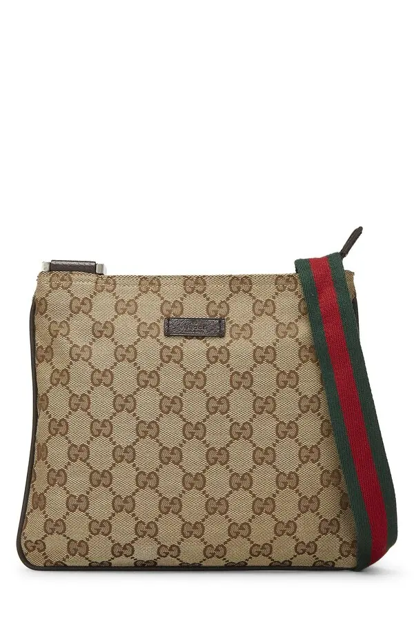 Gucci Original Gg Web Messenger Bag - Beige