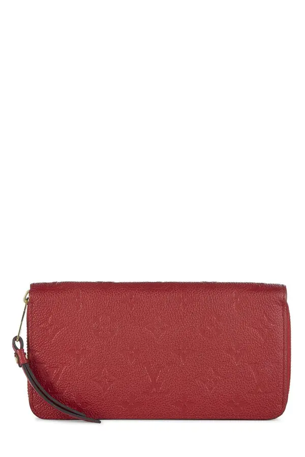 LOUIS VUITTON Monogram Empreinte Zippy Continental Wallet - Red