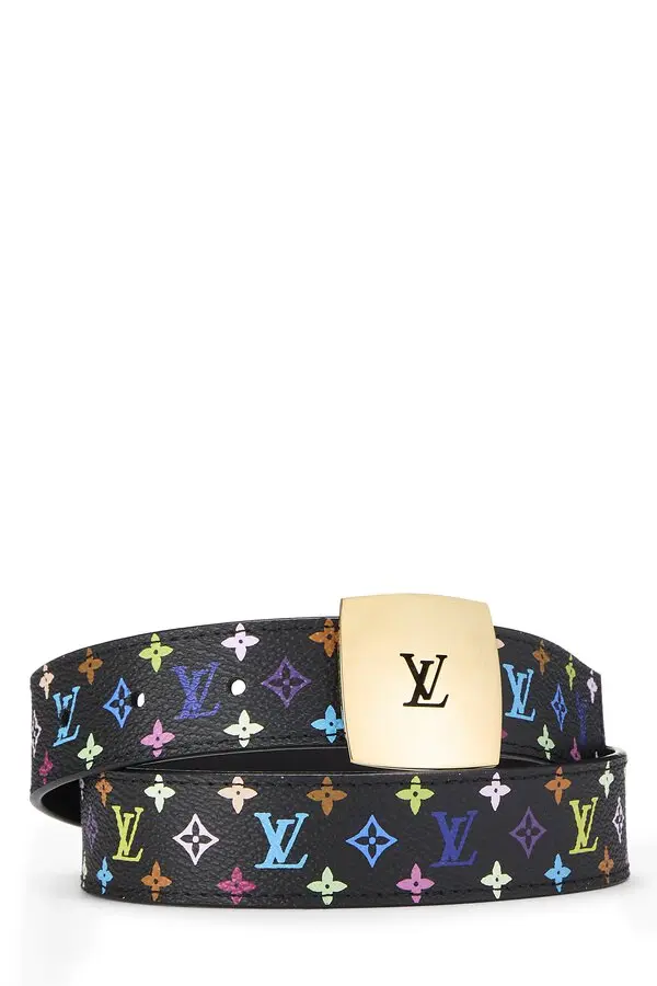 LOUIS VUITTON Takashi Murakami X Monogram Multicolore Ceinture 75 - Black