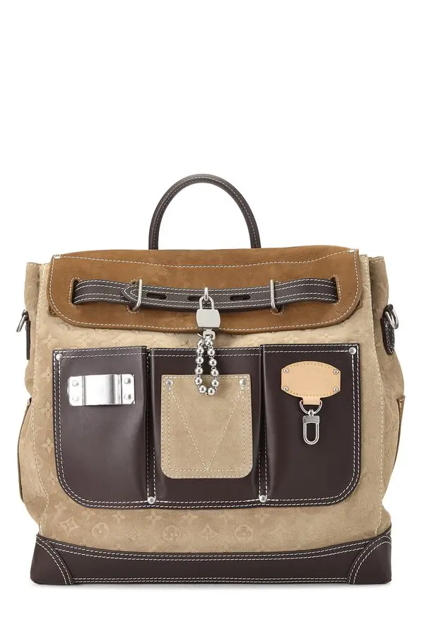 LOUIS VUITTON Monogram Suede Steamer 40