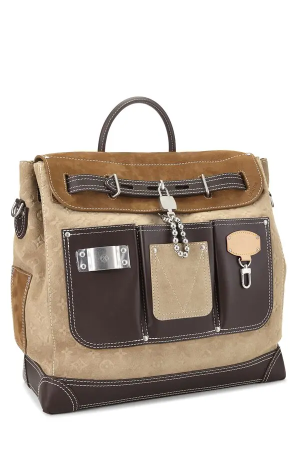 LOUIS VUITTON Monogram Suede Steamer 40