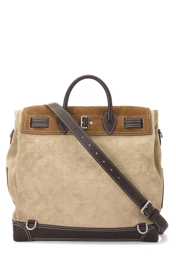 LOUIS VUITTON Monogram Suede Steamer 40