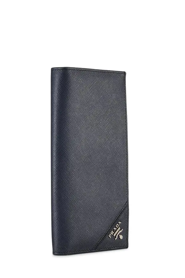 Prada Saffiano Long Wallet - Navy