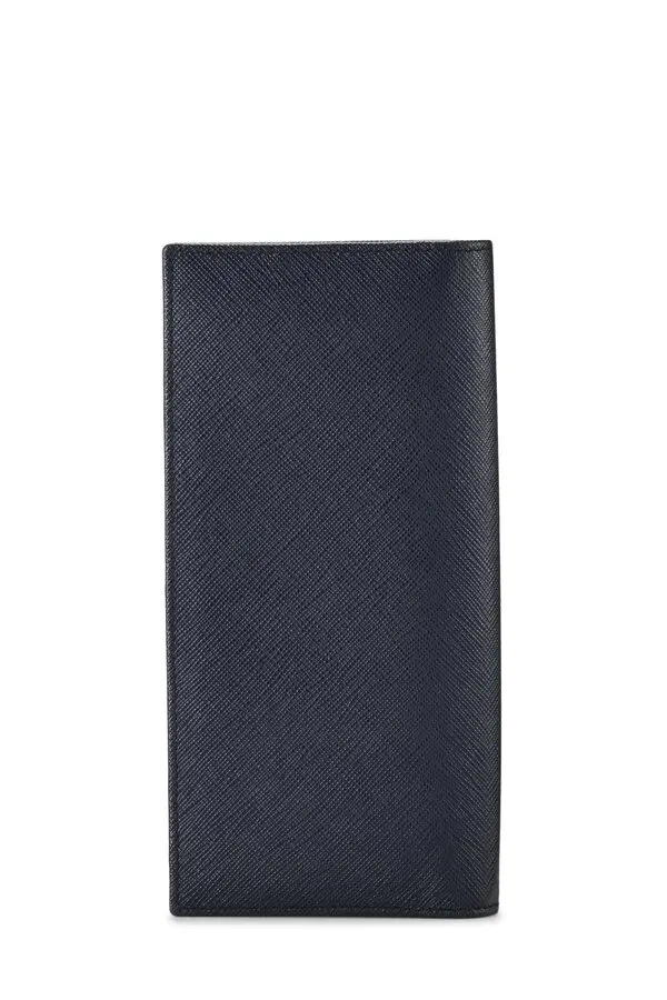 Prada Saffiano Long Wallet - Navy