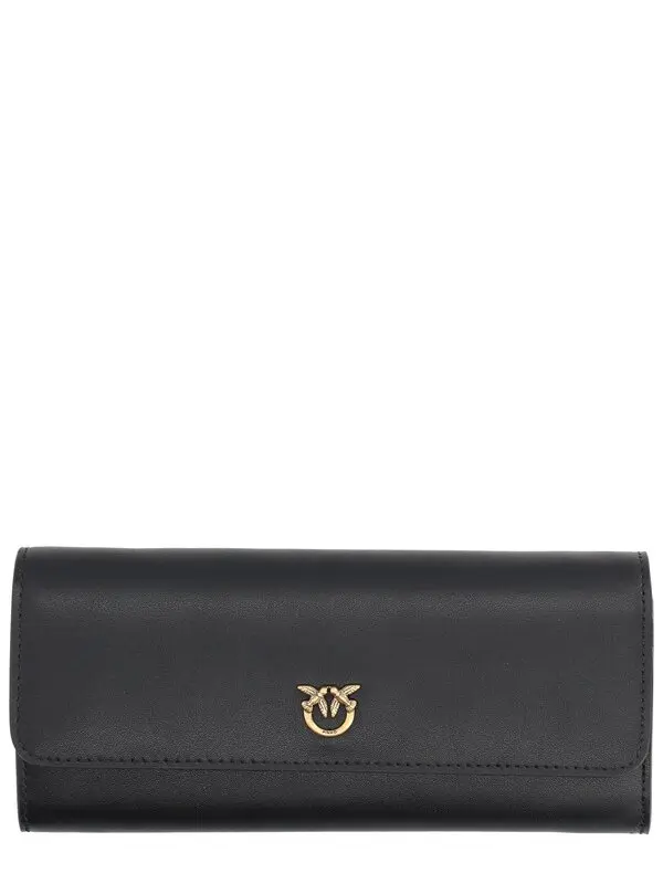 Pinko Wallet With Shoulder Strap - Black