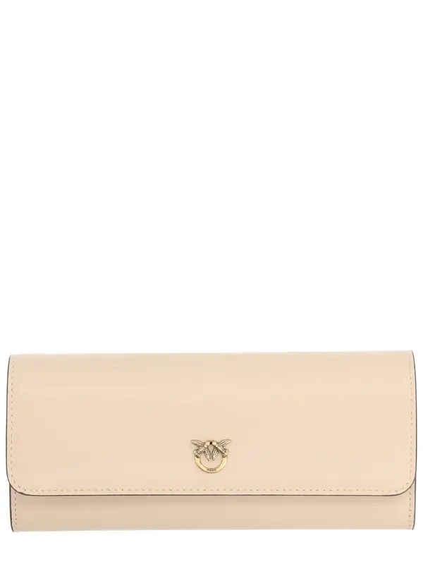 Pinko Wallet With Shoulder Strap - Beige