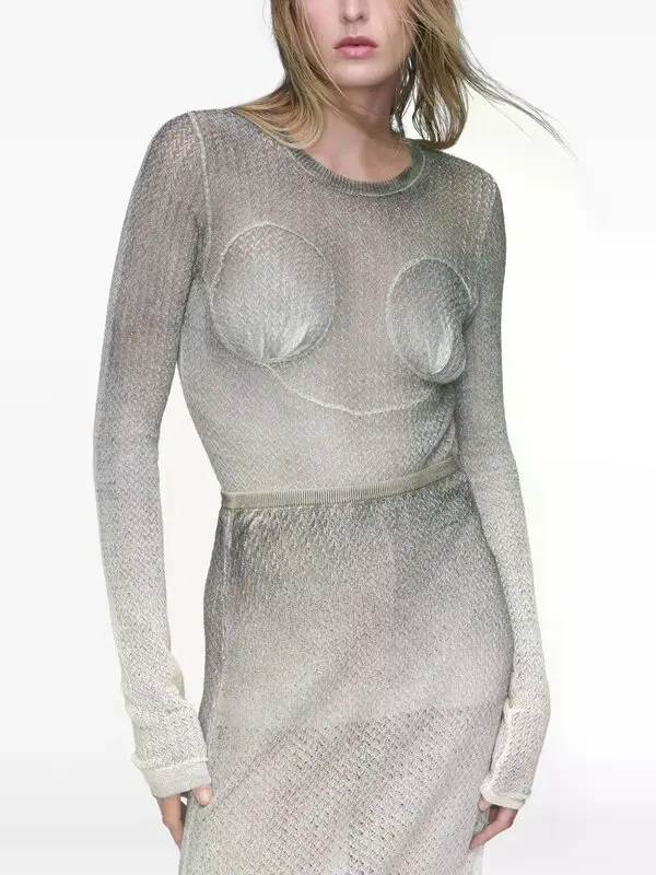 MAISON MARGIELA Semi-sheer Sweater - Grey