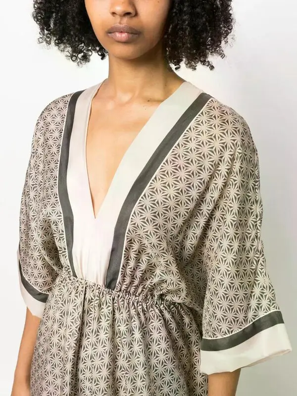 Brunello Cucinelli Geometric-print Mini Dress