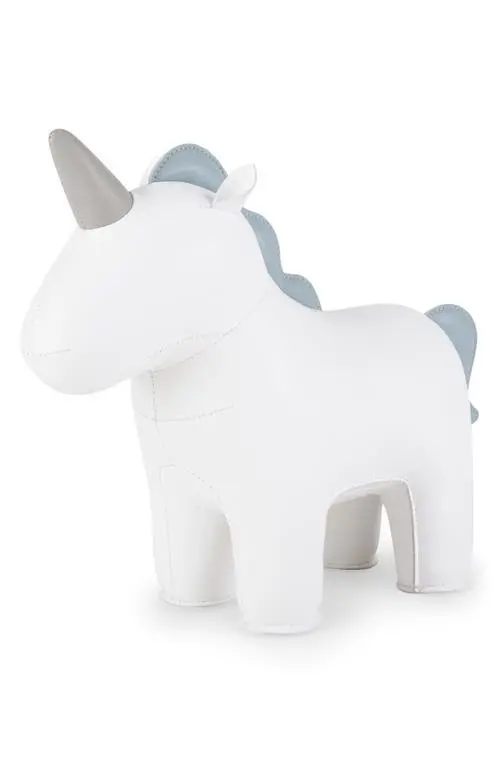 ZUNY Unicorn Bookend - White Smoky Blue