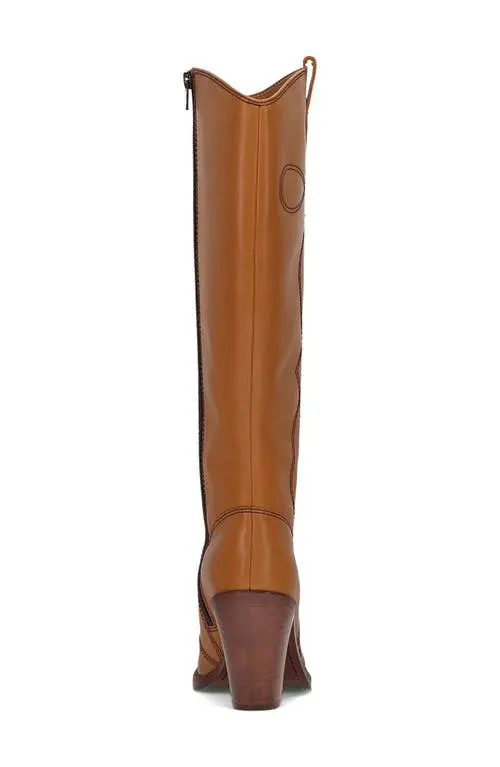 Frye Corinne Knee High Western Boot - Caramel