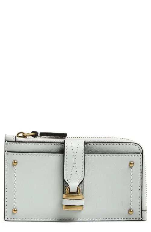Chloé Small Paddington Leather Zip Wallet - Aqua Grey