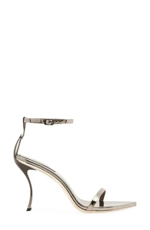 Jeffrey Campbell Obsession Ankle Strap Sandal - Pewter Mirror Combo