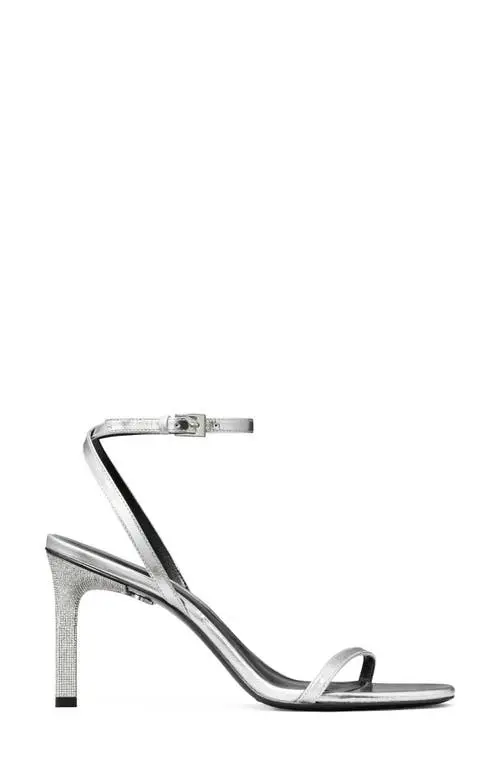 Tory Burch Pavé Heel Sandal - Silver