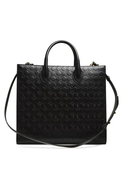 Amiri Small Quad Debossed Leather Tote