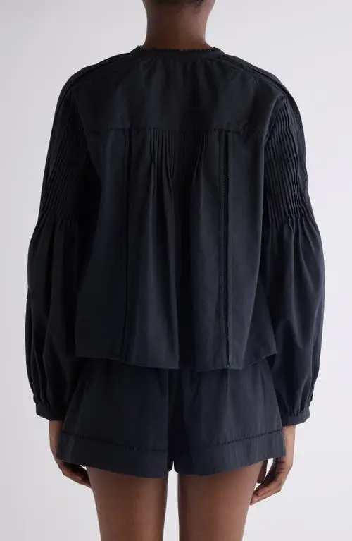 Isabel Marant Étoile Cubraly Ruffle Cotton Button-up Shirt - Black